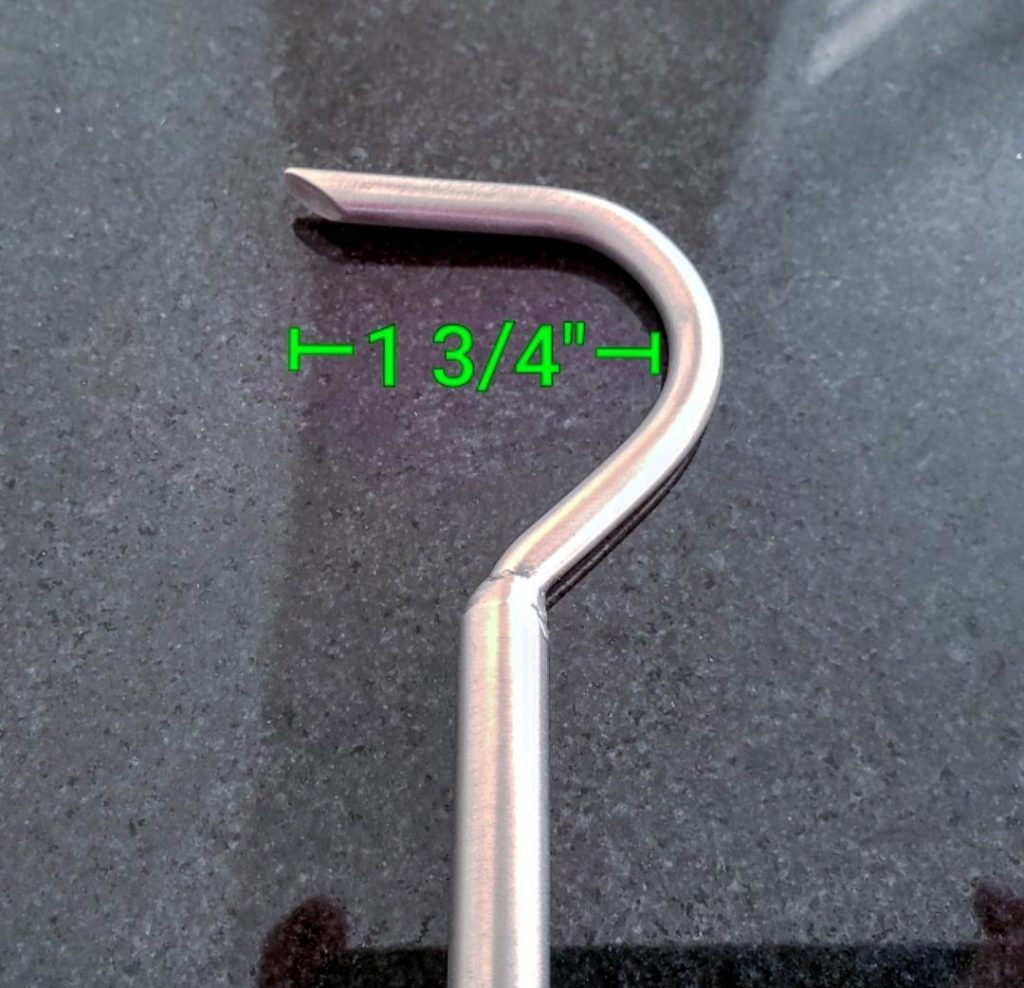 Mini 20″ Stainless Steel Snake Hook (U Tip)